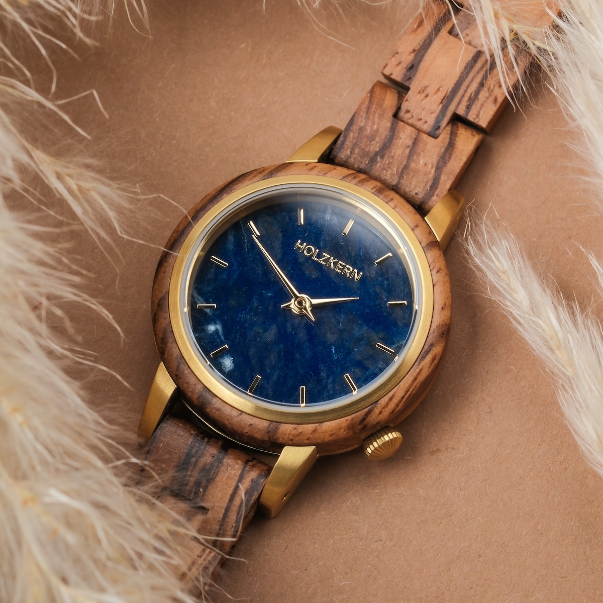 Holzkern Wood Watches | Balos (Zebrawood/Marble)