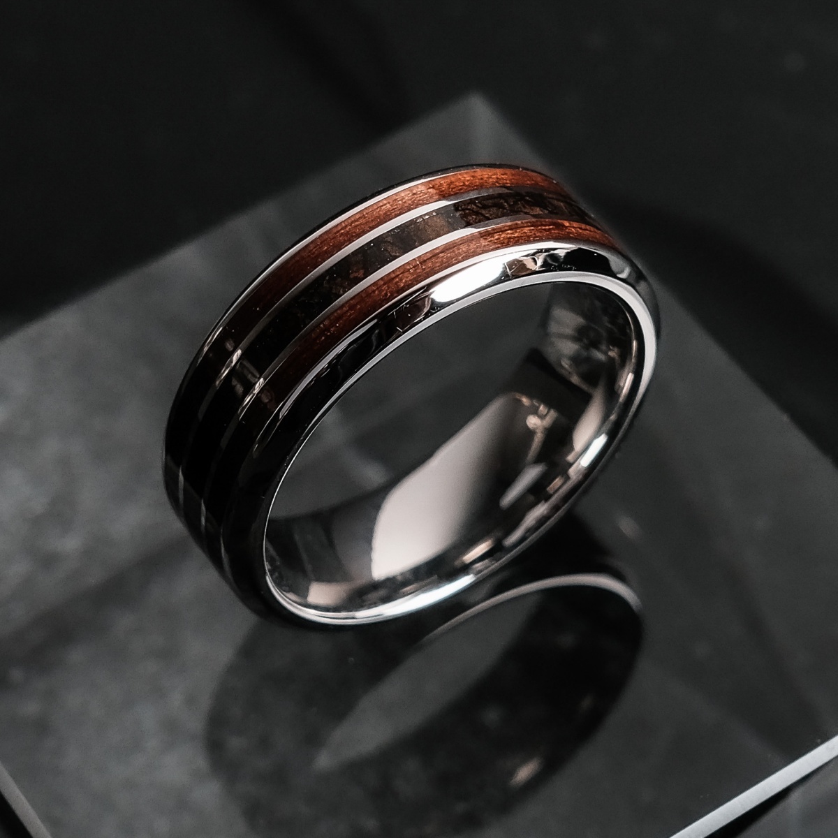 Cartesian Ring (Walnut/Silver) | Holzkern
