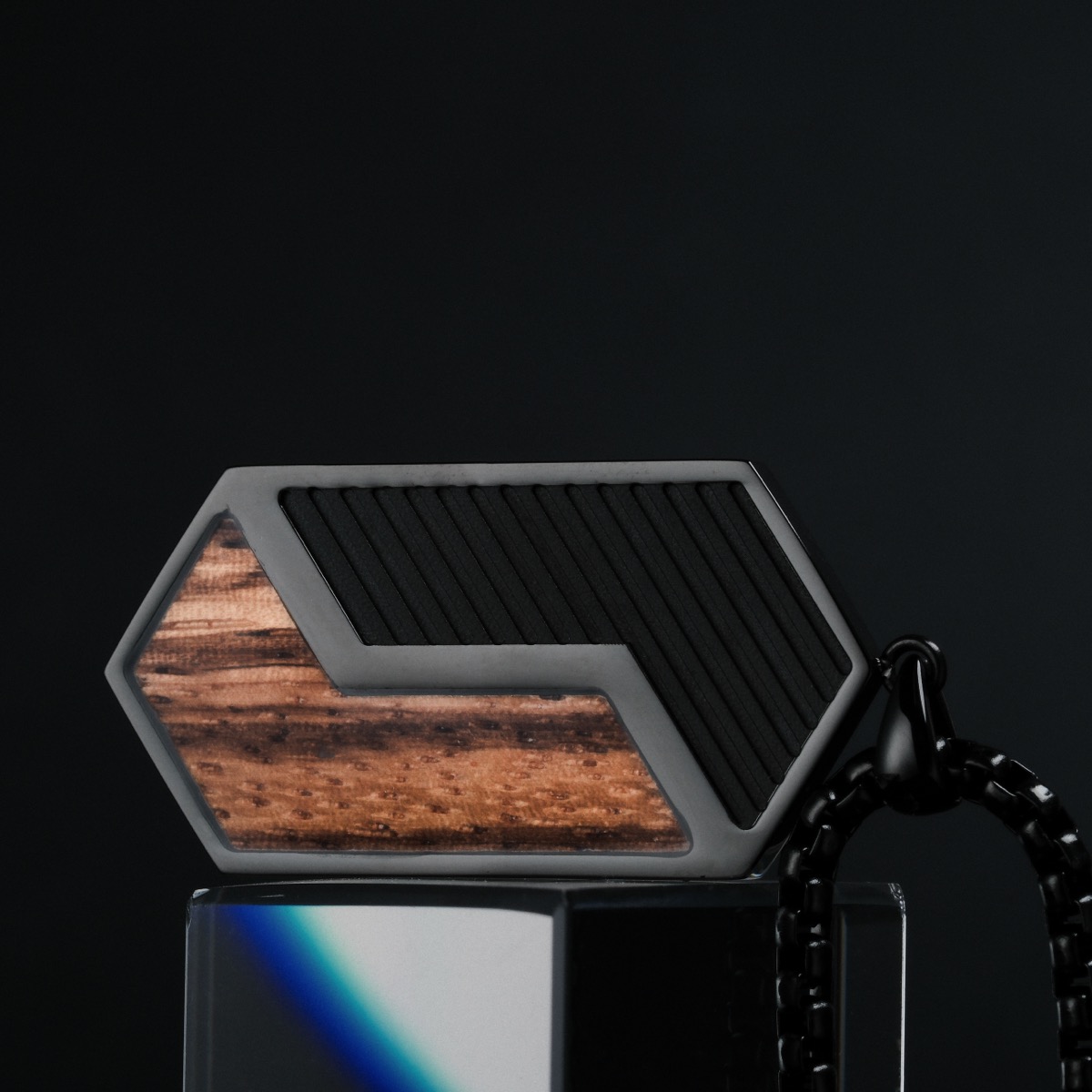 Zigzag Necklace (Zebrawood/Black) | Holzkern