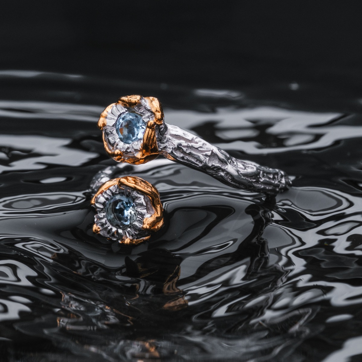 Silverstream Ring (Topaz/Gold) | Holzkern