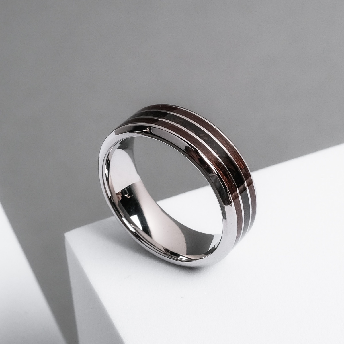 Cartesian Ring (Walnut/Silver) | Holzkern