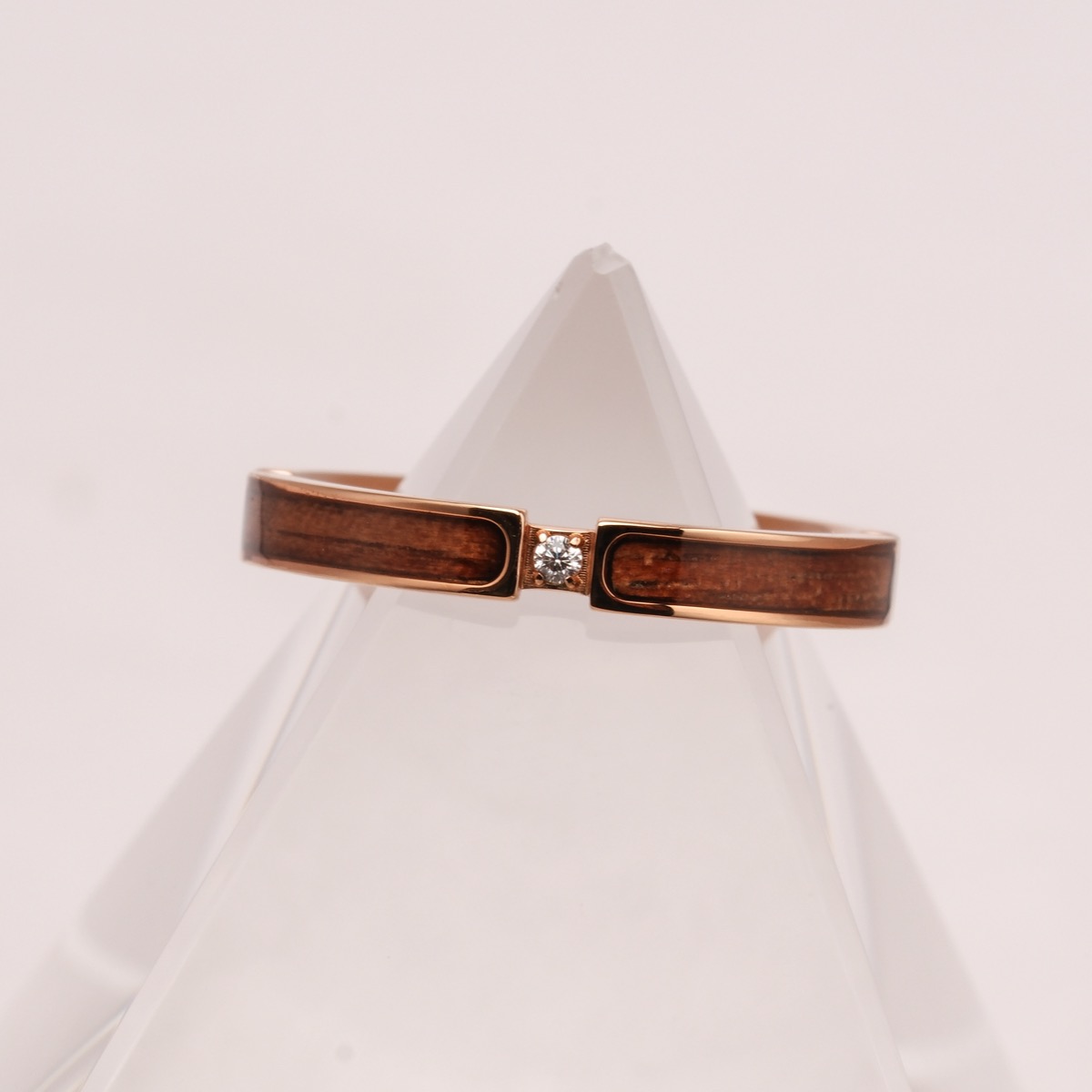 Campania Ring II (Walnut/Rose Gold) | Holzkern